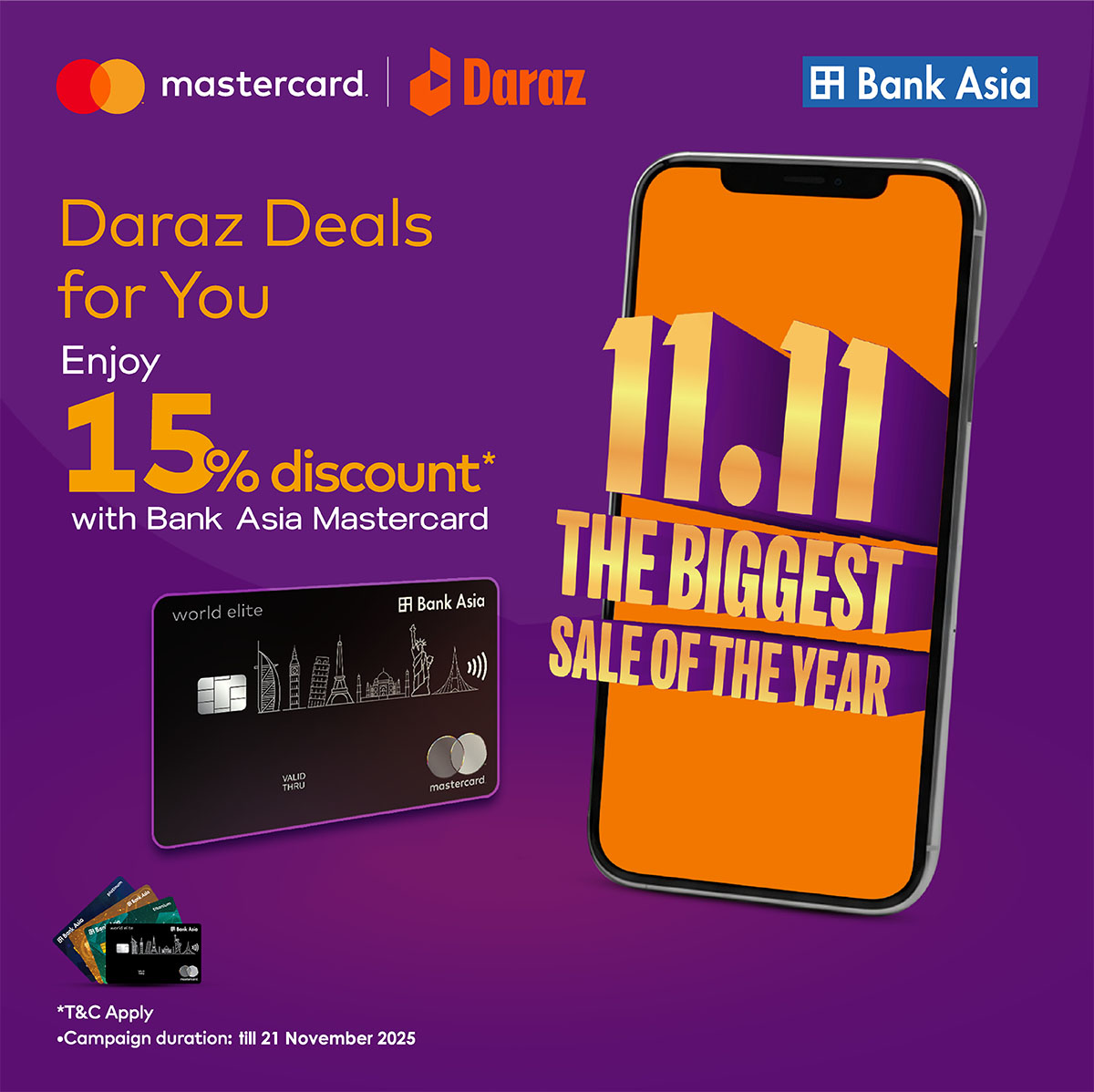 Bank Asia Mastercard & Daraz: 11.11 Campaign 2025